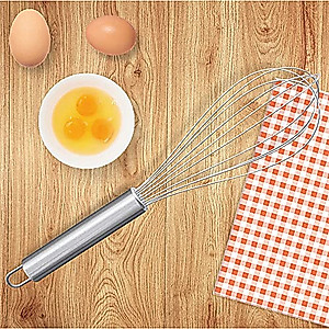 Whisks,Kitchen Whisk Steel,12 Inch Steel Sturdy Wire Whisks for Cooking,Use for Blending,Whisking,Beating or Stirring