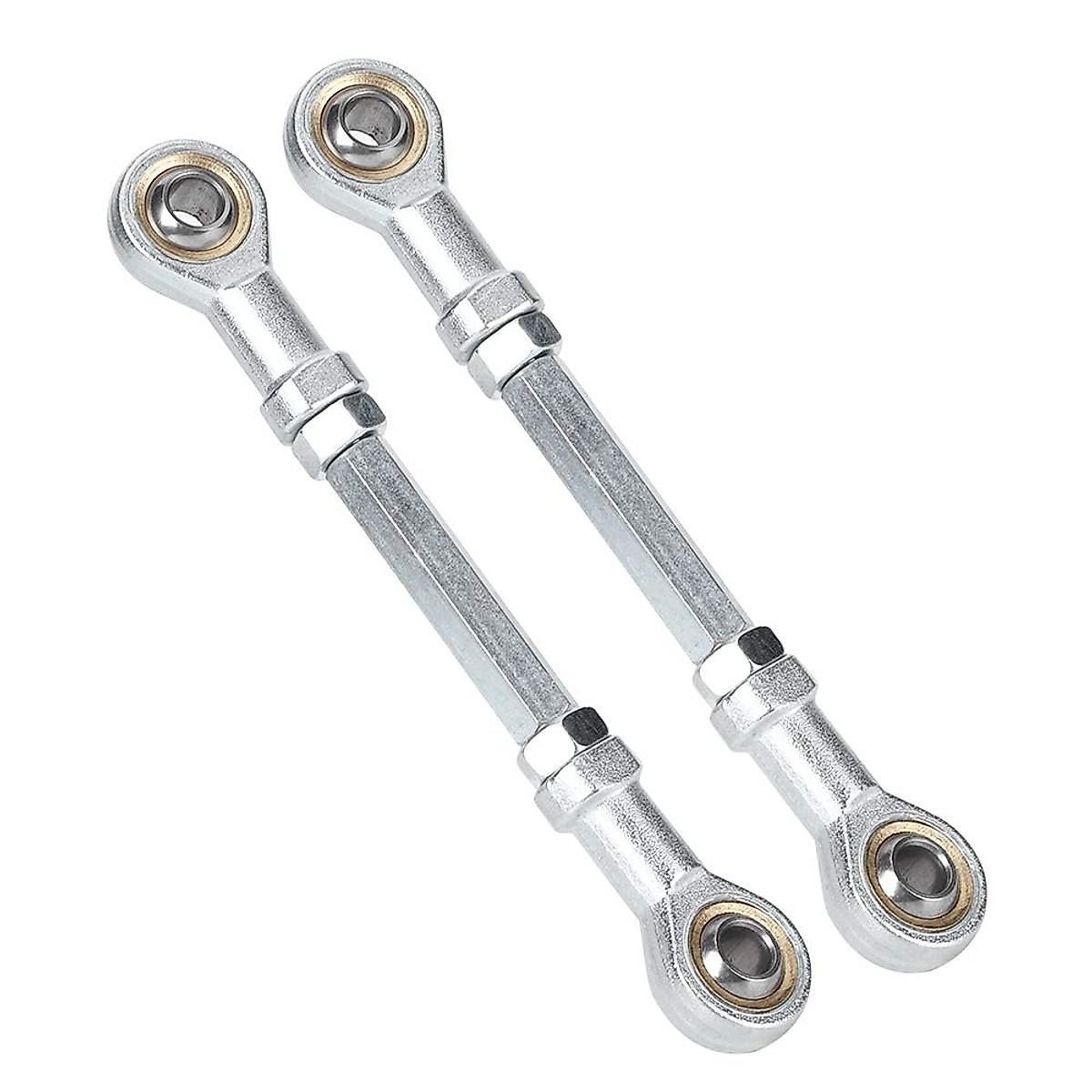 Aramox 2Pcs Steering Tie Rod Kit, 150mm -170mm 8mm Electric Mini ATV Kart Steering Tie Rod Kit Ball Joint