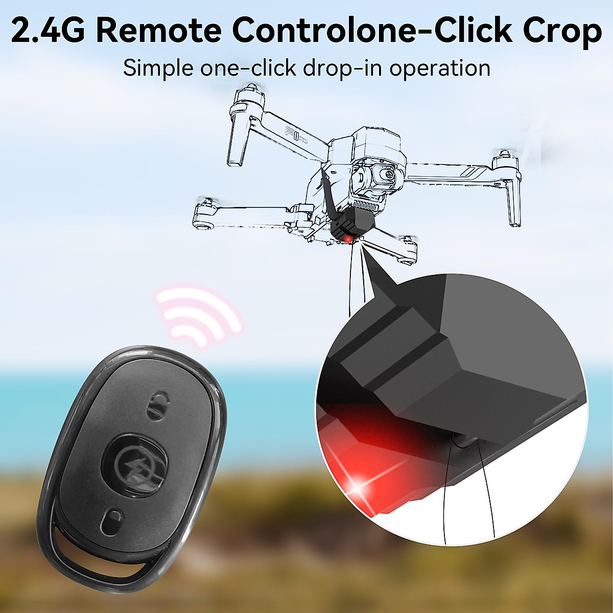 Drone Airdrop System for DJI Mini 4 Pro/Mini 3 Pro/Air 3/Mini 2 SE/Mavic 2/2S/Mavic 3 Pro Cine/Phantom 3 4/4 Pro Transport Release Delivery Payload Device for Wedding Scene Fishing Bait & Rescue