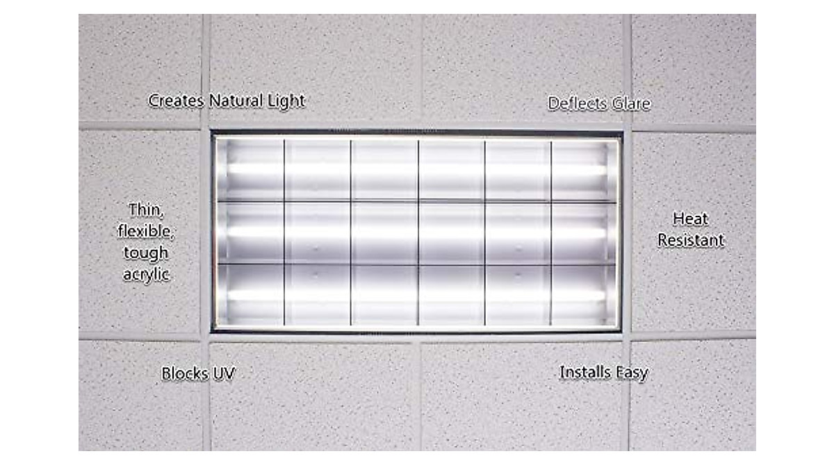 Premium Fluorescent Light Covers for Eye Comfort & Focus