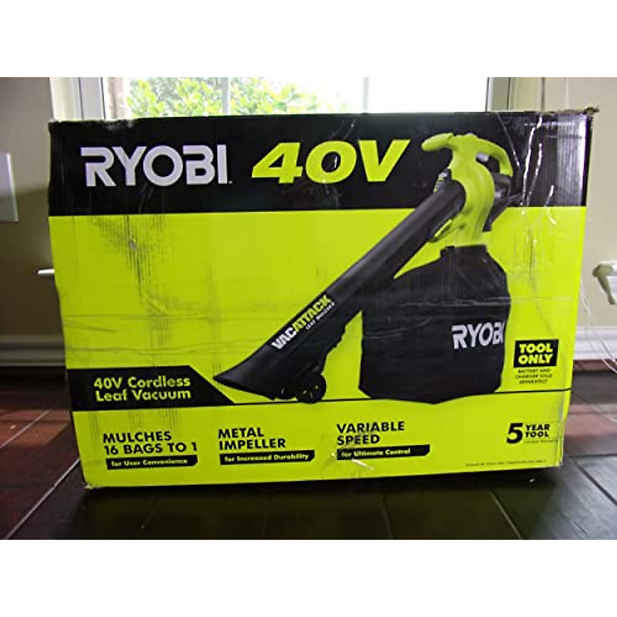 RYOBI 40-Volt Lithium-Ion Cordless Battery Leaf Vacuum/Mulcher (Tool Only)