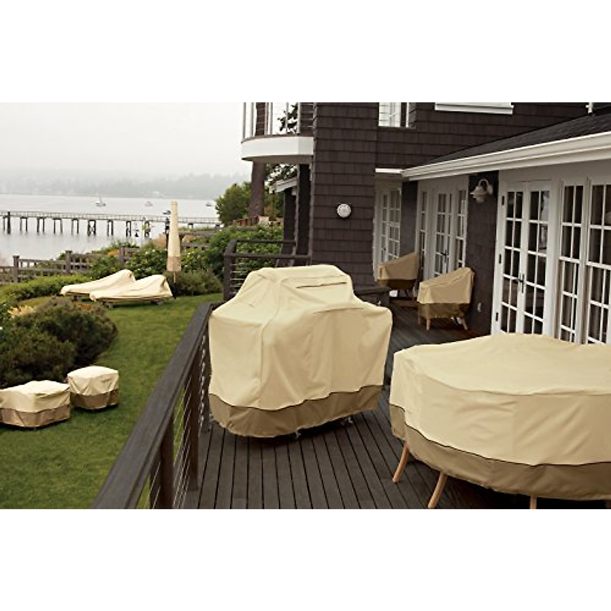 Classic Accessories Veranda Water-Resistant 32.5 Inch Outdoor Fireplace Cover, Patio Furniture Covers