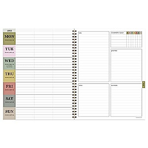 TF PUBLISHING 2024 Wild Sage Large Weekly Monthly Planner | Monthly Life Planner for Women with 2 Page Spreads | 12 Month Calendar and Planning Prompts | Planner for School or Work | 9"x11"