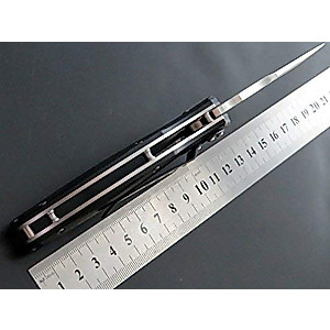 Eafengrow EF339 Folding Knife D2 Blade and G10 Handle with Clip Folding Camping Knives Outdoor Pocket Knives (black)