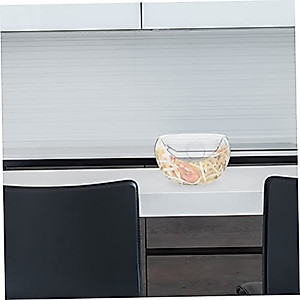 UPKOCH 2 Pcs Transparent Salad Bowl Pasta Bowl Ice Cream Bowl Clear Bowls Glass for Decorations Serving Tray Round Condiment Server Fruit Salad Glass Salad Bowl Fruit Bowl Glass Bowl Food