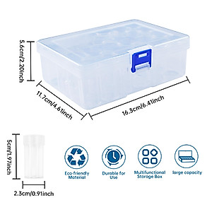 Mlife Diamond Art Painting Storage Containers, 1 Pack 24 Jars Diamond Art Storage Containers with Label, Diamond Art Accessories Organizers for Jewelry Beads,Diamond Dots,Small Gem, Diamond Storage