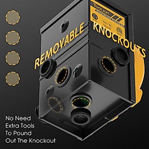 TOOLIOM 50 Amp Generator Cord 25FT and 50 Amp Generator Inlet Box, NEMA 14-50P/SS2-50R Twist Lock, 125/250V 12500W 6/3+8/1 AWG STW Generator Power Cord, Pre-Drilled Generator Inlet Box, UL&ETL Listed