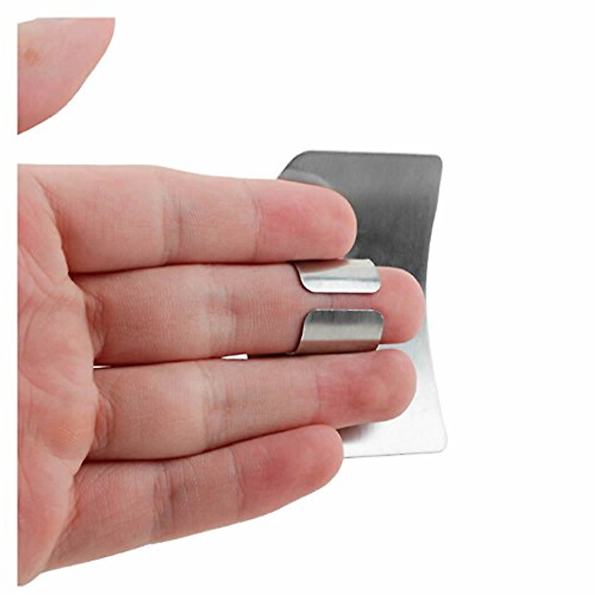 ORYOUGO 2 Pack Finger Hand Protector,Stainless Steel Finger Guard Protector Avoid Hurting When Slicing and Dicing,Kitchen Utensils Accessories and Gadgets