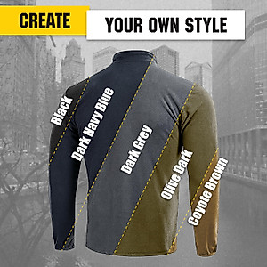 M-Tac Quarter Zip Pullover Men - Fleece Lined Thermal Shirt for Men - Lightweight Dark Navy Blue Tactical Long Sleeve Shirt Top Delta (XL)