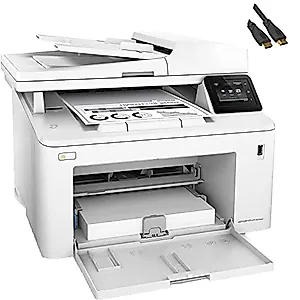HP Laserjet Pro MFP M227fdw All-in-One Wireless NFC Ethernet Monochrome Laser Printer, W - Print Scan Copy Fax - 30 ppm, 1200x1200 dpi, Auto 2-Sided Printing, 35-Sheet ADF - White