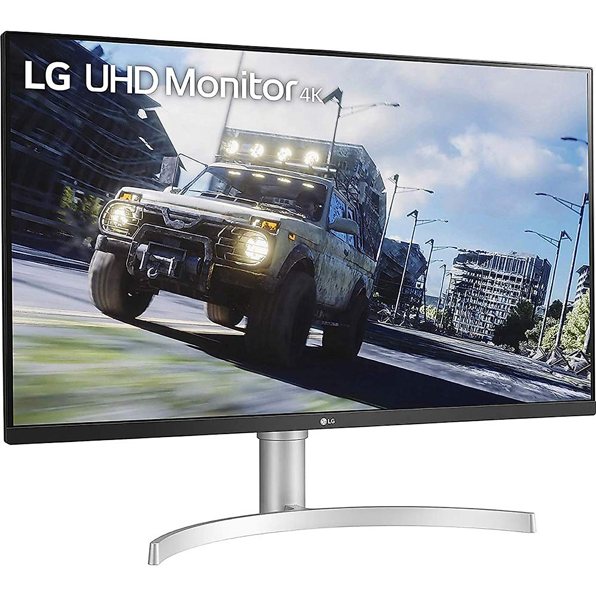 LG 32UN550-W 32" UHD 3840x2160 VA HDR10 AMD FreeSync Dual Monitor Bundle with Deco Gear Mechanical Gaming Keyboard RGB Back Lighting + Large Extended Pro Gaming Mouse Pad