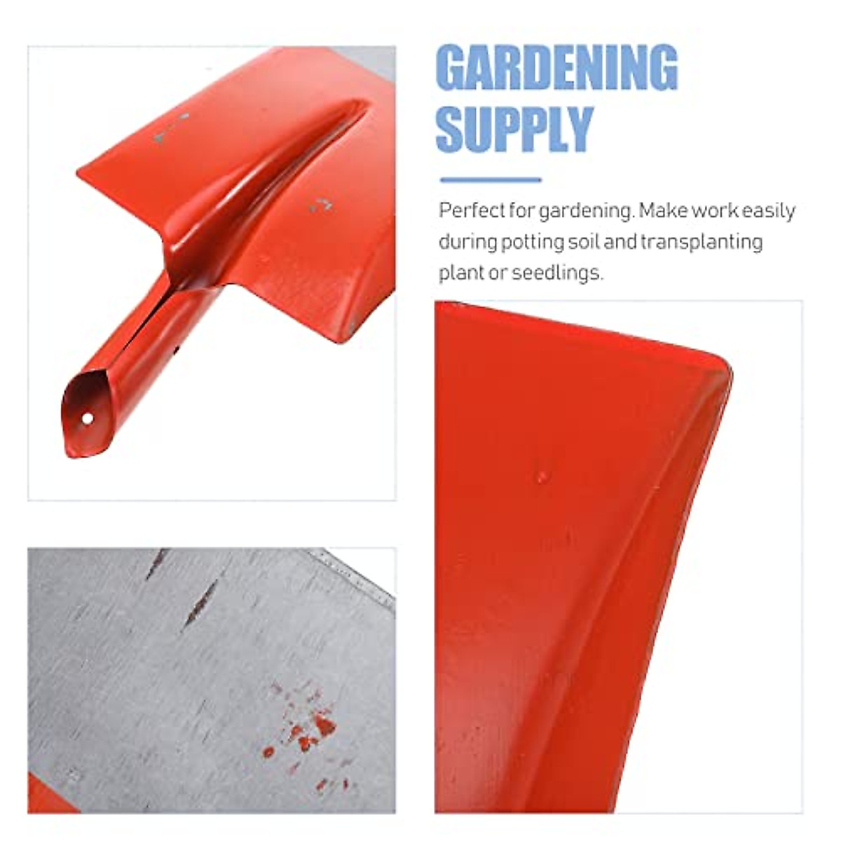 YARDWE Gardening Shovel Head Replacement Square Ice Scraper Heavy Duty Snow Shovel Snow Shovel Digging Shovel Snow Removal Tool