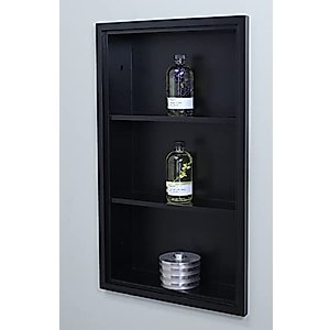Fox Hollow Furnishings 14x24 Recessed Black Sloane Wall Niche w/Plain Back