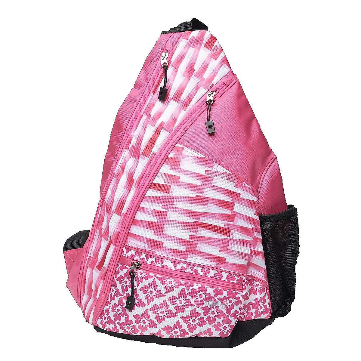 Ladies Printed Pickleball Sling Bag - "Peppermint" - New | Holds Multiple Paddles | Shoe Bag Included | Easy To Carry | Designed Expressly for Pickleball