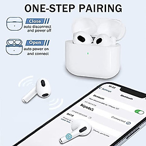 Wireless Earbuds, 30H Playtime AirProBluetooth Headphones with Wireless Charging Box, IPX7 Waterproof in-Ear Ear Buds, Clear Calls Built-in Microphone Stereo Touch Earphones, for iPhone Huawei Samsung