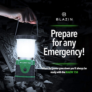 Blazin Ultra Bright Camping Lantern - Waterproof, Portable & Lightweight, 750 Lumens Battery Operated Camping Light - Ideal for Camping, Hurricane, Power Outages & Emergencies