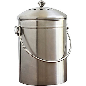 Natural Home WP77 SS Compost Bin /1.3 gallon