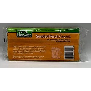 Generic Sanded Bird Perch Cover Bundle Includes: (3) Packs of 6 Perch Covers (Total of 18 Covers), (1) Mineral Block Supplement, and (1) Laminated Bird Tips Card.