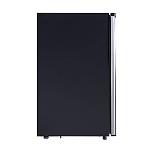 RCA RFR322 Mini Refrigerator, Compact Freezer Compartment, Adjustable Thermostat Control, Reversible Door, Ideal Fridge for Dorm, Office, Apartment, Platinum Stainless, 3.2 Cubic Feet