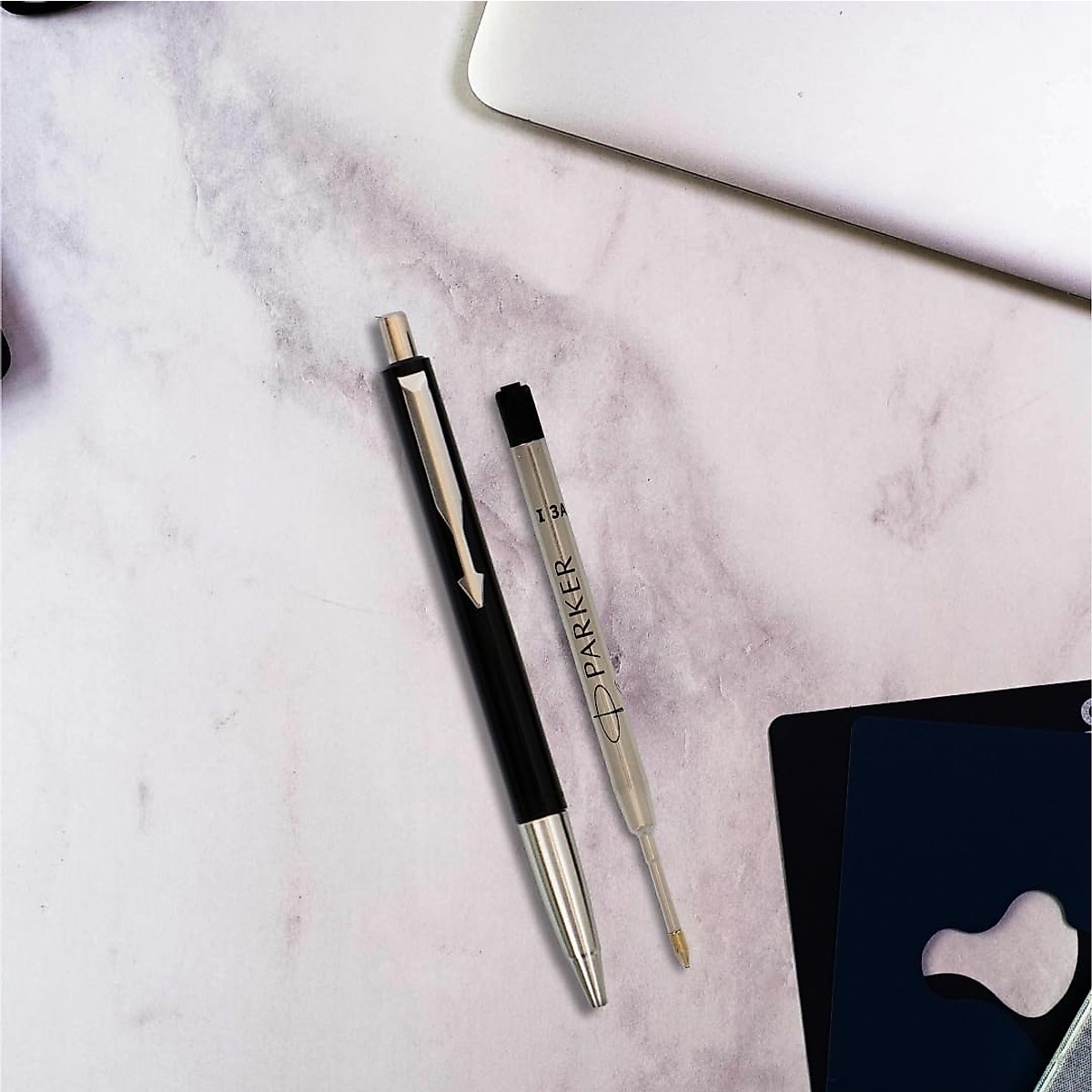 Parker Ball Point Pen Refills, Medium Point, Black Ink