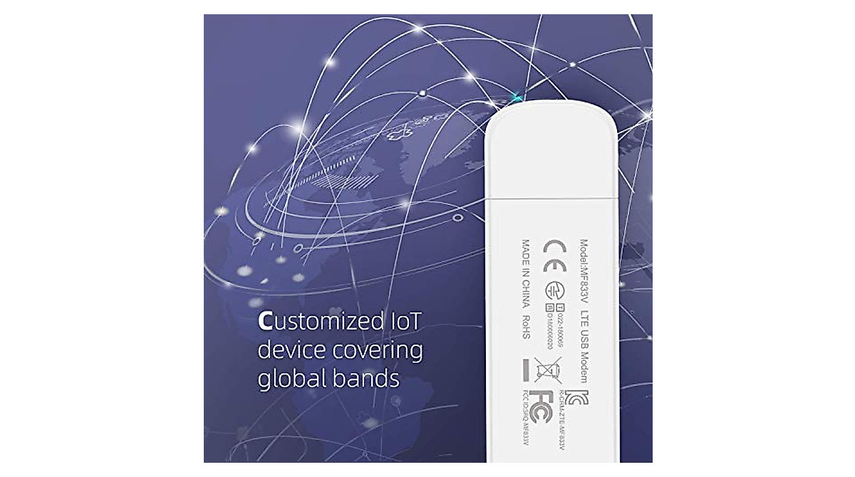 ZTE MF833V 4G LTE USB Modem Dongle, an IoT Device, LiveU Compatible — 🛍 ...