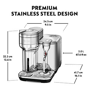 Nespresso Vertuo Creatista Coffee and Espresso Maker by Breville, Brushed Stainless Steel
