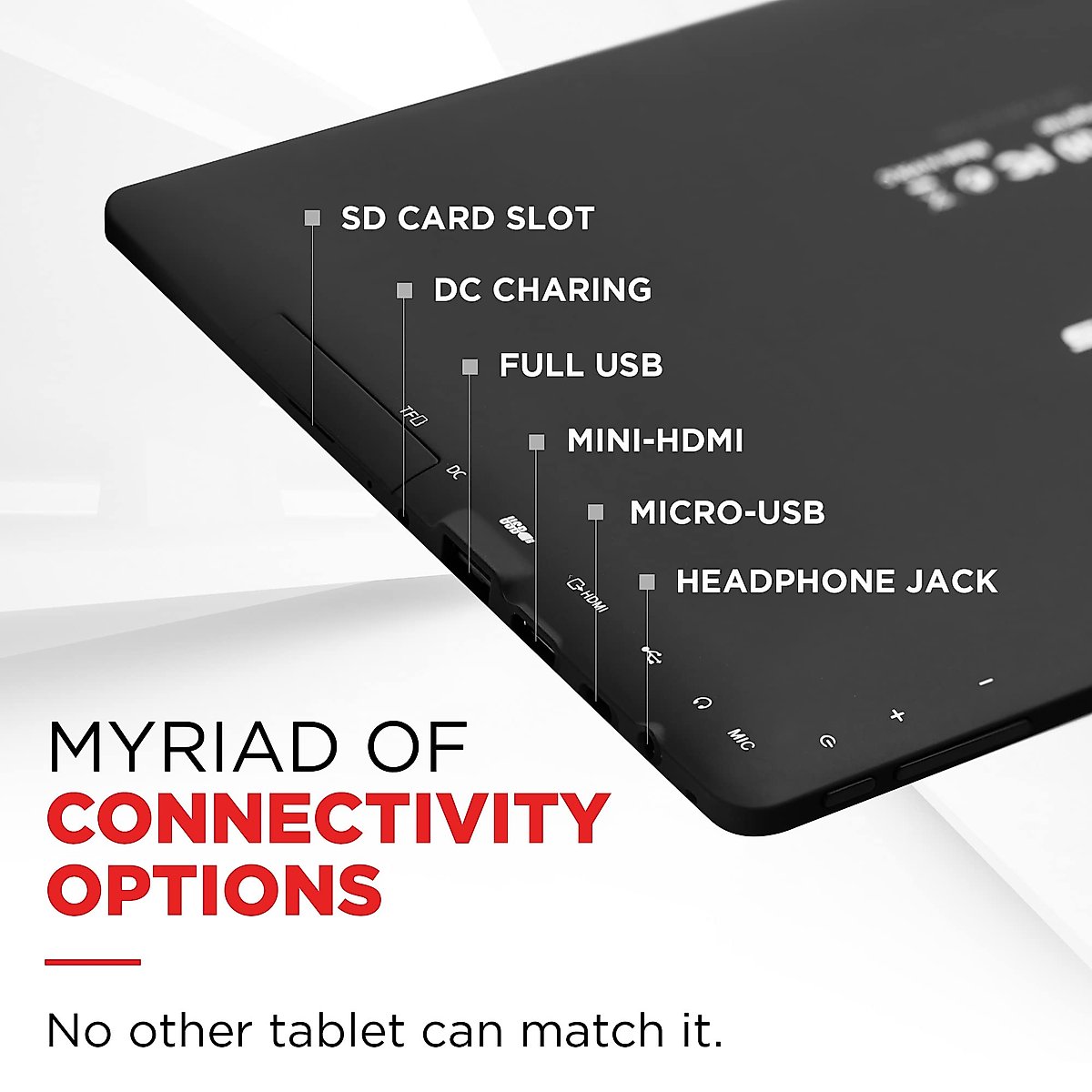 Simbans [3 Bonus Item] TangoTab 10 Inch Tablet 3 GB RAM, 64 GB Disk, Android 9 Pie, Mini-HDMI, Micro-USB, USB-A, Inbuilt GPS, Dual WiFi, Bluetooth, IPS Screen, Dual Camera Computer PC - TC93