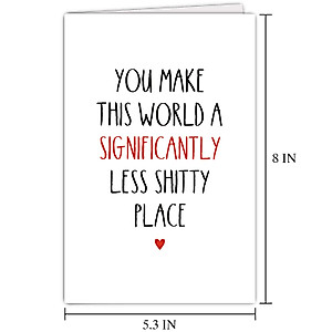 Supoeguk Funny Birthday Card for Best Friend, Bestie Birthday Card, Thank You Card for Him Her, Thinking of You Card, You Make The World Better