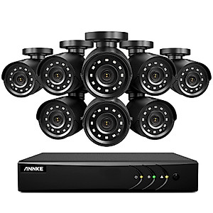 ANNKE 1080P CCTV Camera Security System with AI Human/Vehicle Detection, 5MP Lite H.265 Surveillance DVR and 8 x 1080P HD Weatherproof Camera, Easy Remote View, Smart Playback, IP66, No Hard Drive