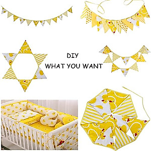 Hanjunzhao Yellow Fat Quarters Fabric Bundles, 100% Cotton Quilt Fabric Bundles for Quilting, Sewing, and Crafting (18 x 22 inch)