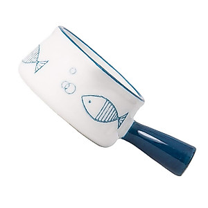 Cabilock Mini Creamer Jugs Ceramic Milk Pan Kitchen Cooking Pan Pot Stewpan Baby Food Saucepan Open Saucepan Enamel Spouted Milk Pot Milk Pan Saucepan Warmer Dipping Dishes Bowl