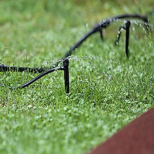 Axe Sickle Set of 100 Drip Emitters Perfect for 4mm / 7mm Tube, Adjustable 360 Degree Water Flow Drip Irrigation System for Watering System.