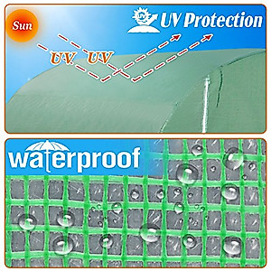Strong Camel Portable Greenhouse Large Walk in Green Garden Hot House Outdoor Plant Tunnel Tent (12' X 7' X 7' (2))