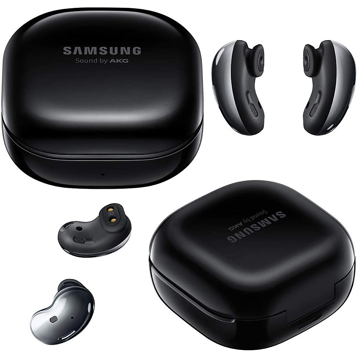 Samsung Galaxy Buds Live, Earbuds w/Active Noise Cancelling (Mystic Black) (Renewed)