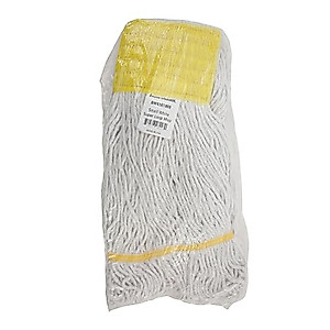 Boardwalk BWK501WH 5 in. Headband Cotton/Synthetic Super Loop Wet Mop Head - Small, White (12/Carton)