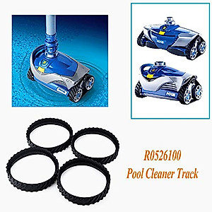 Funmit 4 Pack R0526100 Track (Upgraded Version) Pool Cleaner Wheel Tire Compatible with Zodiac Baracuda MX8 / MX6 Elite In-Ground Pool Cleaner- Made of Heavy-Duty Rubber, Increases Part Life by 50%