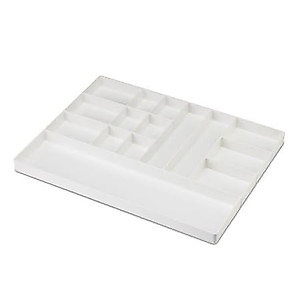 American Goods Medical Dental Drawer Organization Tray White Dental Cart Section Drawer Plastic Tray for Organization Medical/Dental Supply (15 Section)