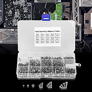Screw 480pcs M2/M3/ Machine Screws Set Fasteners for Laptop/Hard Disk/Keyboard/Phone/PC Tool Professional