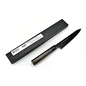Sakai Takayuki/KUROKAGE Series VG-10 Hammered Paring Knife 150 mm/5.9" Black