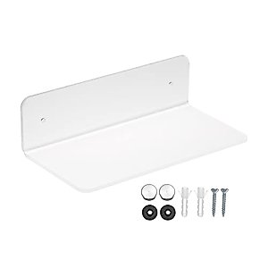 PATIKIL 7.87 x 3.94 Inch Acrylic Floating Shelf, Floating Wall Mounted Shelves for Bathroom Wall Decoration, Transparent