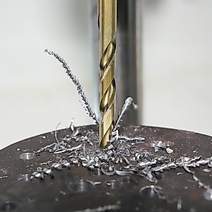 BeHappy Cobalt Drill Bit Set, 115Pcs M35 High Speed Steel Drill Bits, Twist Jobber Metal Drill Bit Set for Hardened Steel, Cast Iron, Plastic, Wood, Indexed Storage Case, 1/16"-1/2", A-Z, 1-60 Amber