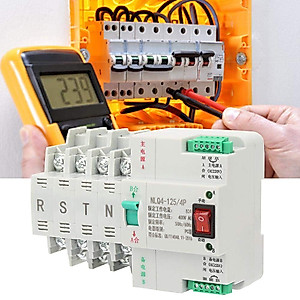 Transfer Switch 4P, AC 400V 63/80/100A Dual Power Automatic Transfer Toggle Switch,Effectively Protect Your Electricity Safety and Stability(80A)