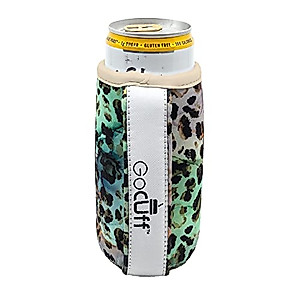 GoCuff Slim Can Cuff Covers For Beer Reusable Insulator With Easy Grip Handle Neoprene Can Coozie With Insulated Sleeves For Skinny Cans Soda, and Other 12 oz Slim Can Beverages (Emerald Jungle)