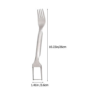 DOITOOL Watermelon Slicer Cutter 2 Pack, 2- in- 1 Watermelon Fork Slicer, Summer Watermelon Fruit Cutting Fork, Stainless Steel Fruit Forks Slicer Knife for Family Parties Camping