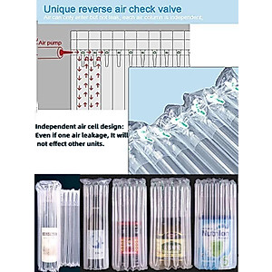 Bubble Cushioning wrap Roll Packing - 15.8inch x 164feet Inflatable Packing Material, Large Bubble Roll Wrap with Free Pump, Large air Pillow for heavy duty Bottle Protector, Shipping Supplies