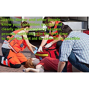 KBNSUIAN Personalized Medical NO MRI Bracelet for Women Men Braided Leather ID Bangle Disease Allergy Awareness Alert Wristband Customized Identification Jewelry for Emergency Life Saver with Aid Bag