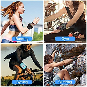 VUP Wristband Phone Holder, 360° Rotatable Forearm Armband for iPhone 14/13/Pro Max/Pro/Mini/12/11/SE 2020/Xs/XR/X/8/7/Plus, Fits All 4-6.7 Inch Smartphones, Great for Hiking Biking Running (Black)