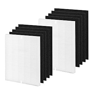 Yiemoge 115115 Replacement filter A: Compatible with winix Plasmawave C535 5300 5300-2 6300 6300-2 AM90 P300 Air Purifier - 2 TURE HPEA filter + 8 Pre-Filters