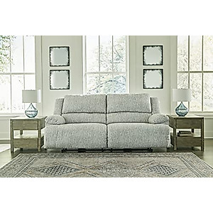 Signature Design by Ashley McClelland Transitional 2 Seat Reclining Sofa, Light Gray