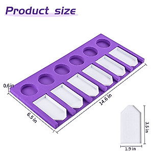 Diamond Painting Accessories Tray Organizer, Art Painting Beads Sorting Storage containers, Diamond Art Tools Kits for Glitter Rhinestones/5D Diamond Embroidery/DIY Crafts (6 Slots Trays)